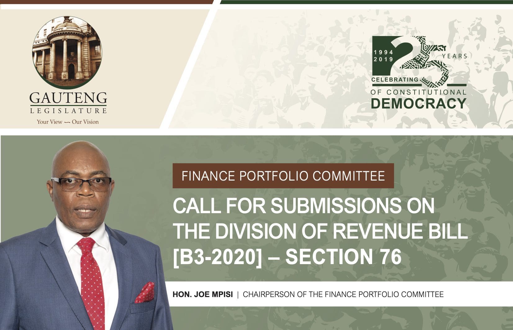 Call for submissions: Division of Revenue Bill [B3-2020] | Gauteng ...