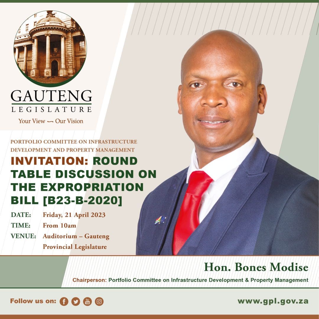 Roundtable Discussion on the Expropriation Bill [B23B-2020] | Gauteng ...